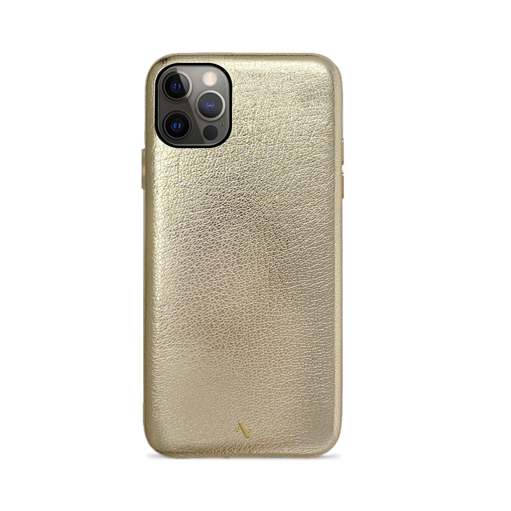 Pebble - Gold Metallic Personalized IPhone 12 Pro Max Case